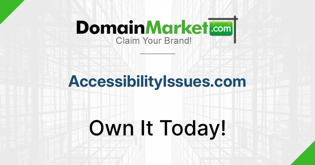 AccessibilityIssues.com - Health Domains for Sale - Buy Premium ...