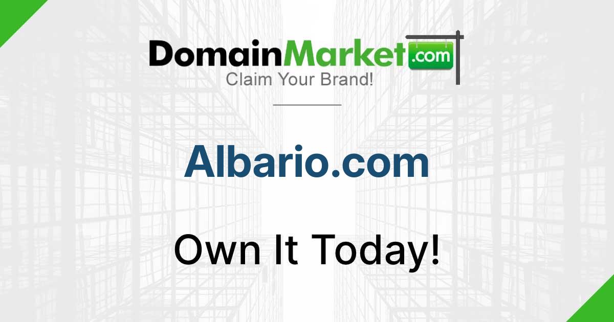 Albario.com - Miscellaneous Domains for Sale - Buy Premium Diverse ...