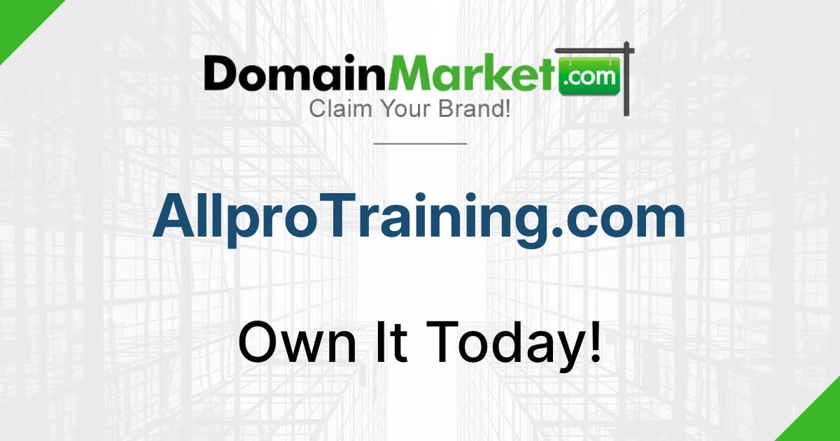 AllproTraining.com - Sports Domains for Sale - Buy Premium Athletics ...