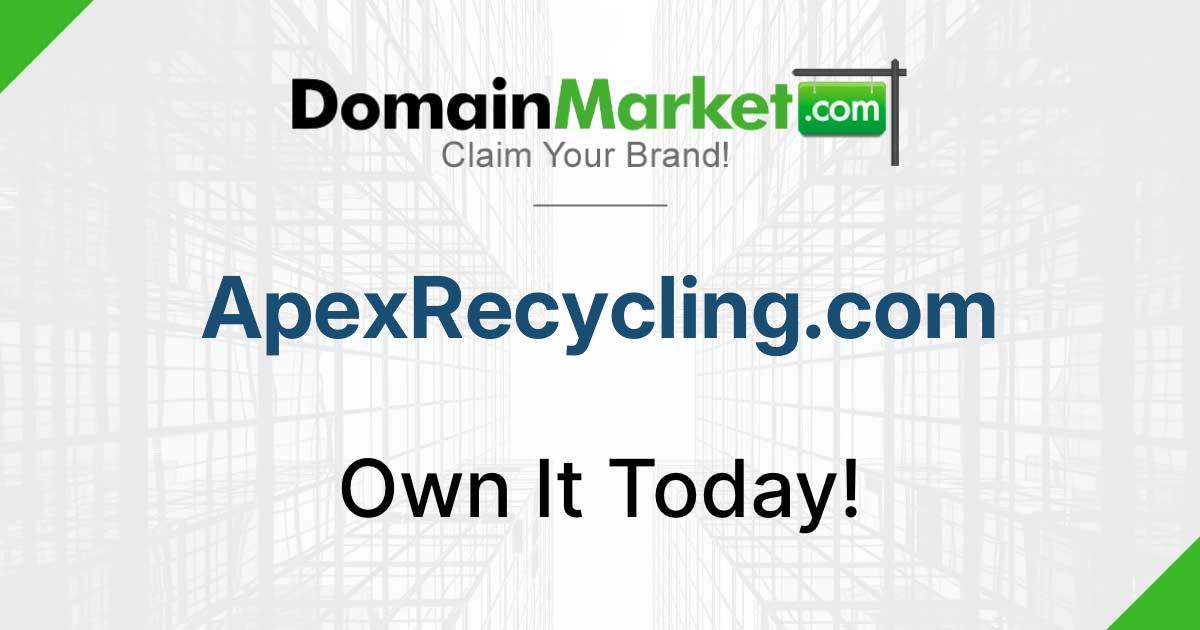 ApexRecycling.com - Premium Domain for Sale. Call 888-694-6735.