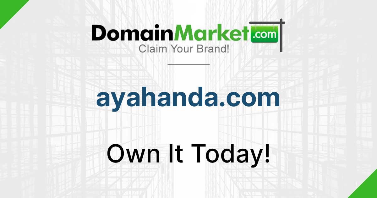 ayahanda.com - Personal Domains for Sale - Buy Premium Individual ...