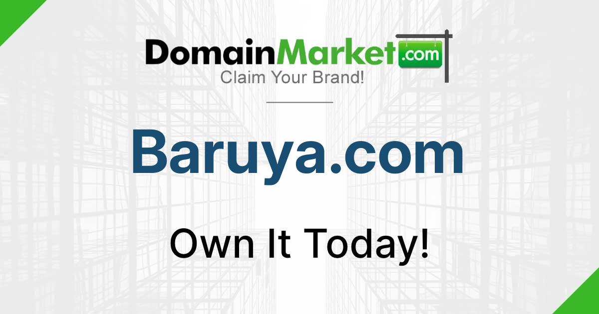 Baruya.com - Premium Domain for Sale. Call 888-694-6735.