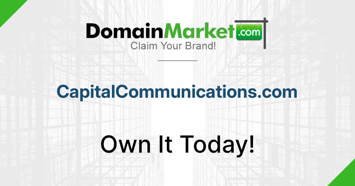 CapitalCommunications.com - Companies Domain for Sale