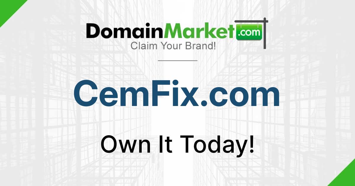 CemFix.com - Construction Domains for Sale - Buy Premium Building ...