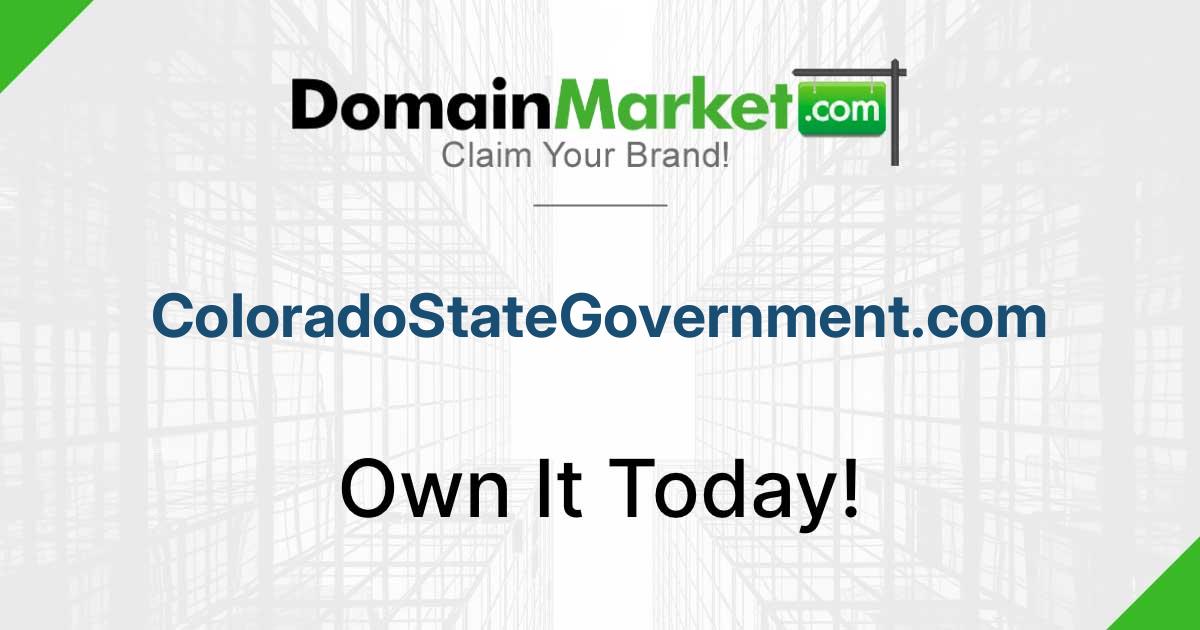 ColoradoStateGovernment.com - Government Domains for Sale - Buy Premium ...