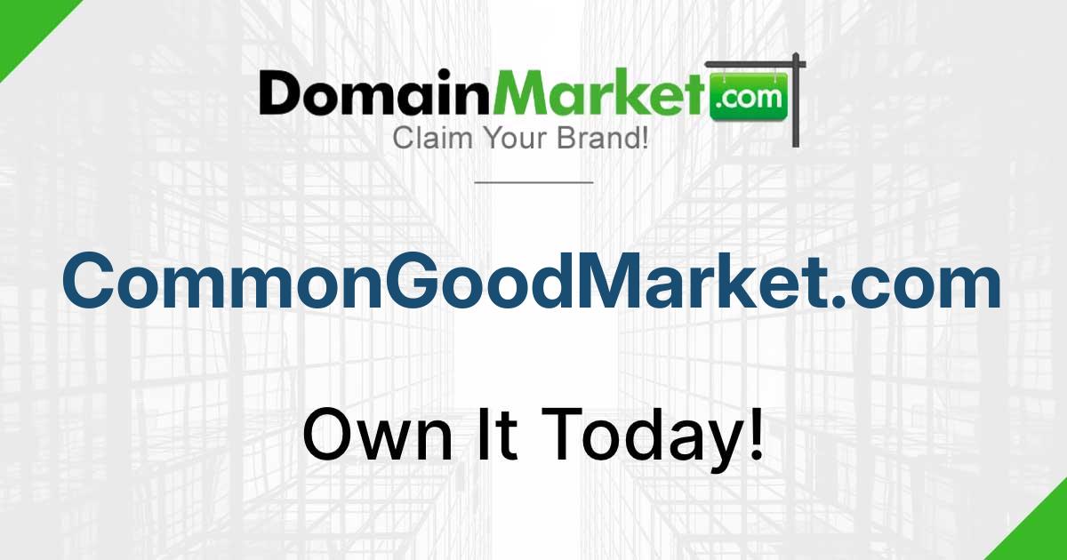 CommonGoodMarket.com - Shopping Domains for Sale - Buy Premium Retail ...