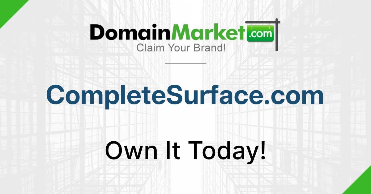CompleteSurface.com - Construction Domains for Sale - Buy Premium ...