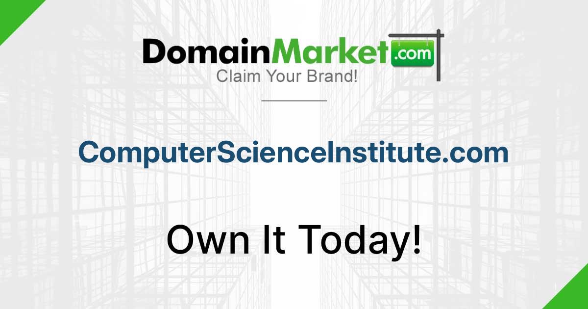 ComputerScienceInstitute.com - Education Domains for Sale - Buy Premium ...