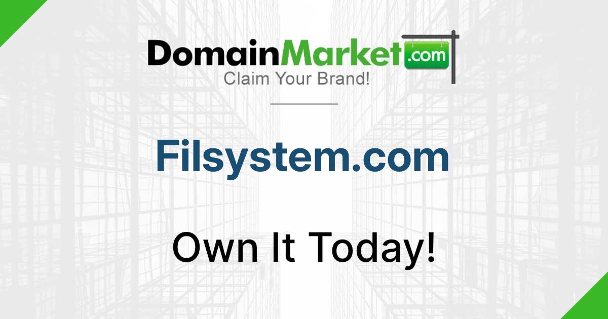 Filsystem.com - Technology Domains for Sale - Buy Premium Tech ...