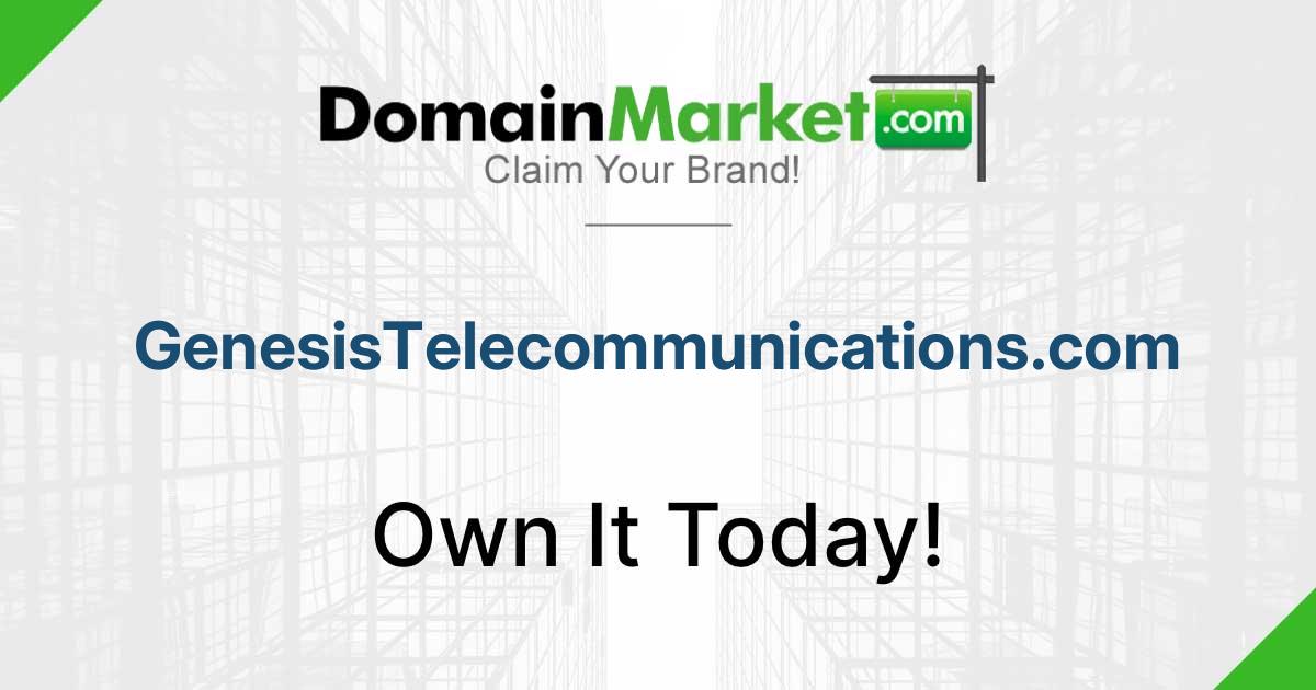 GenesisTelecommunications.com - Communication Domains for Sale - Buy ...