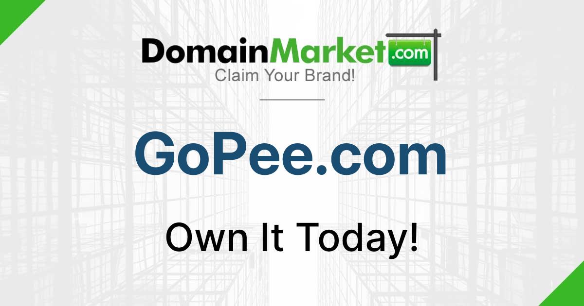 GoPee.com - Premium Domain for Sale. Call 888-694-6735.