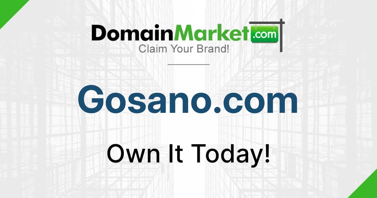 Gosano.com - Health Domains for Sale - Buy Premium Healthcare Domain ...