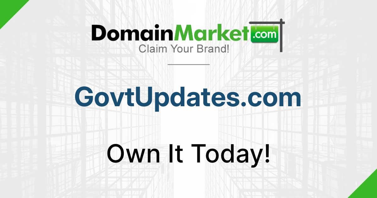 GovtUpdates.com - Government Domains for Sale - Buy Premium Public ...