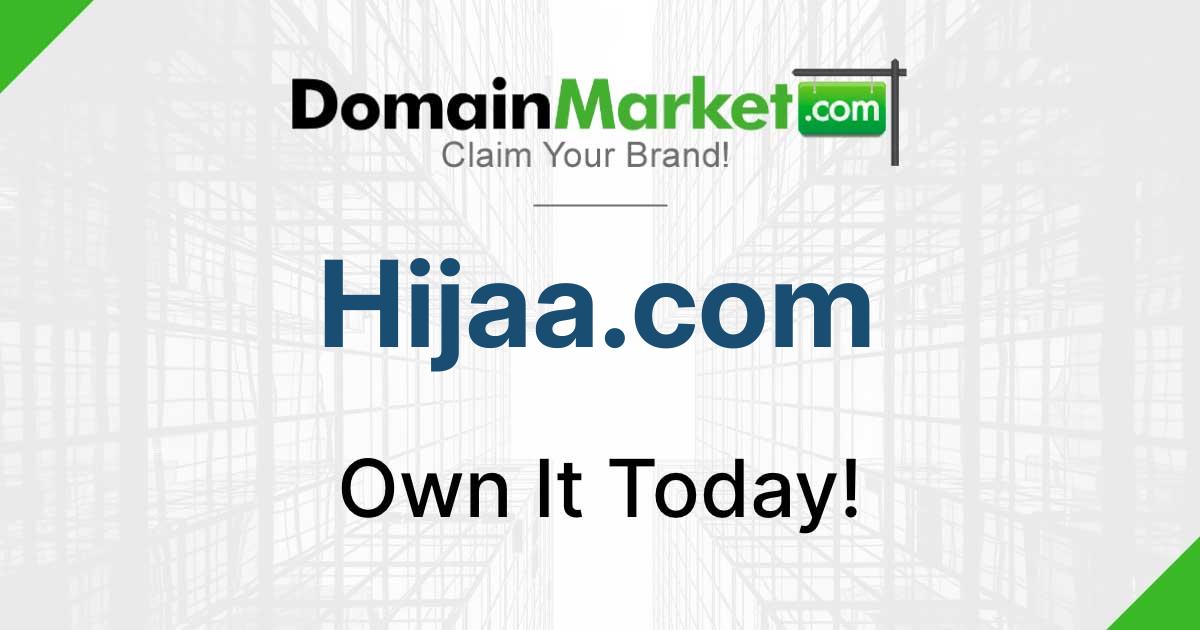 Hijaa.com - Fashion Domains for Sale - Buy Premium Style & Clothing ...
