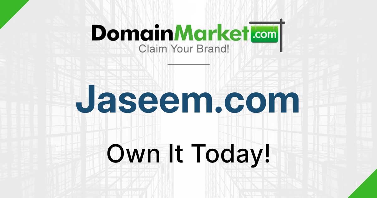 Jaseem.com - Personal Domains for Sale - Buy Premium Individual ...