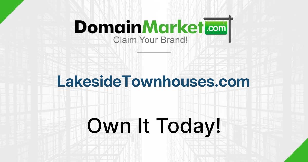 LakesideTownhouses.com - Real Estate Domains for Sale - Buy Premium ...