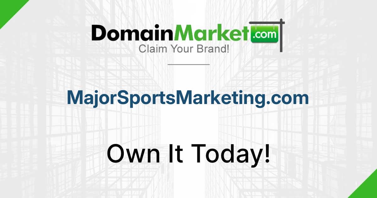 MajorSportsMarketing.com - Sports Domains for Sale - Buy Premium ...