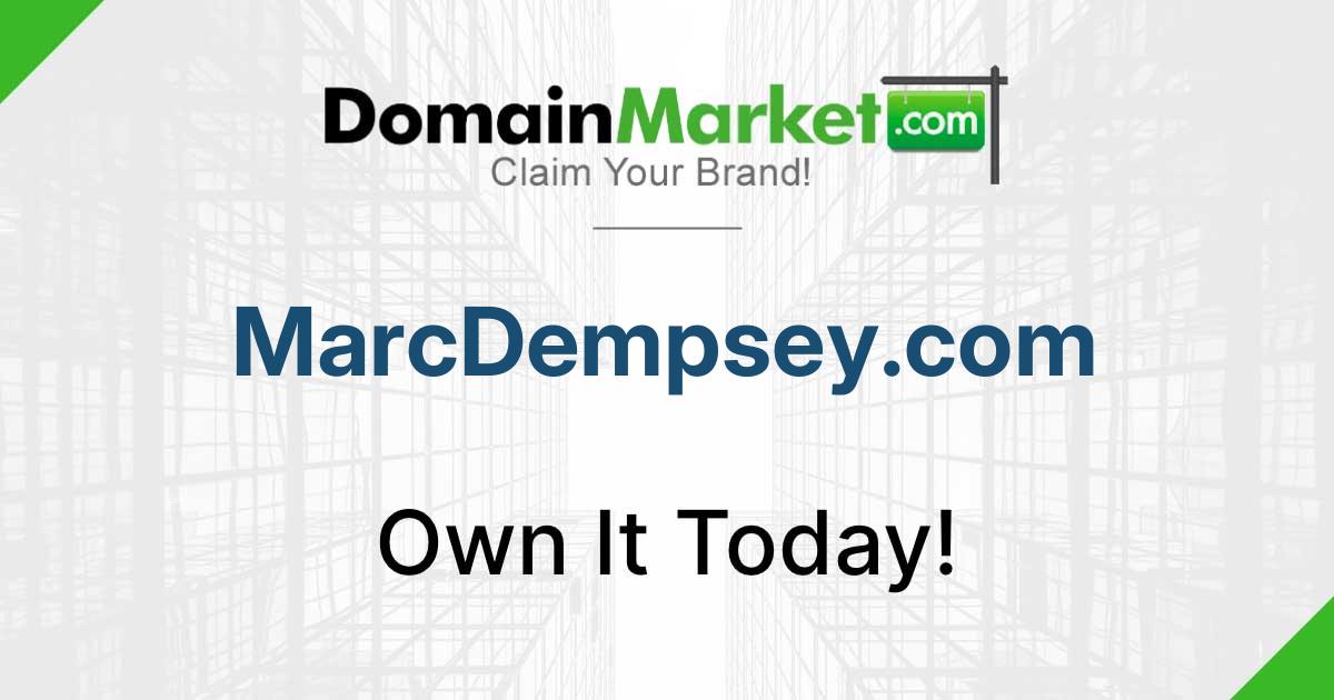 MarcDempsey.com - Personal Domains for Sale - Buy Premium Individual ...