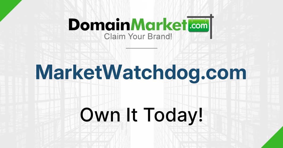 MarketWatchdog.com - Finance Domains for Sale - Buy Premium Banking ...