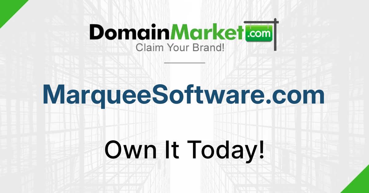 MarqueeSoftware.com - Technology Domains for Sale - Buy Premium Tech ...