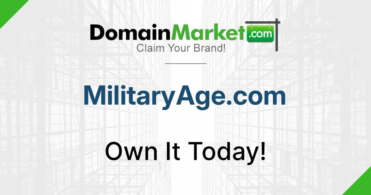 MilitaryAge.com - Military Domains for Sale - Buy Premium Defense ...