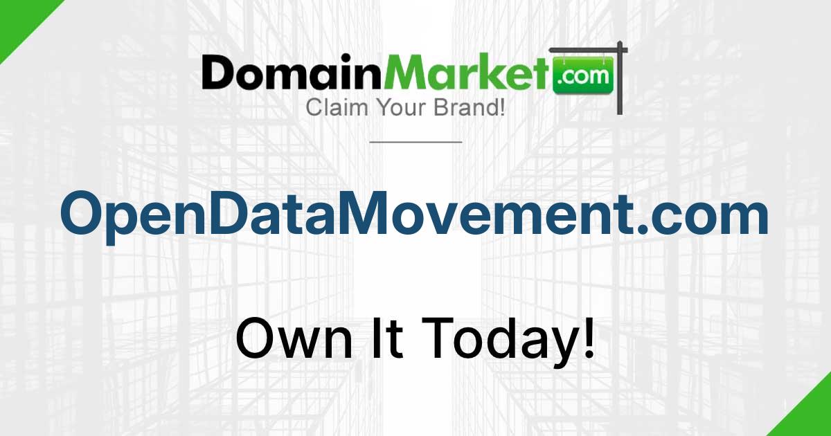 OpenDataMovement.com - Technology Domains for Sale - Buy Premium Tech ...