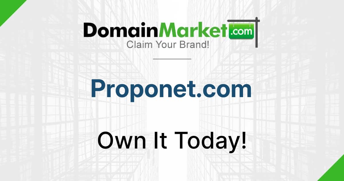 Proponet.com - Technology Domains for Sale - Buy Premium Tech ...