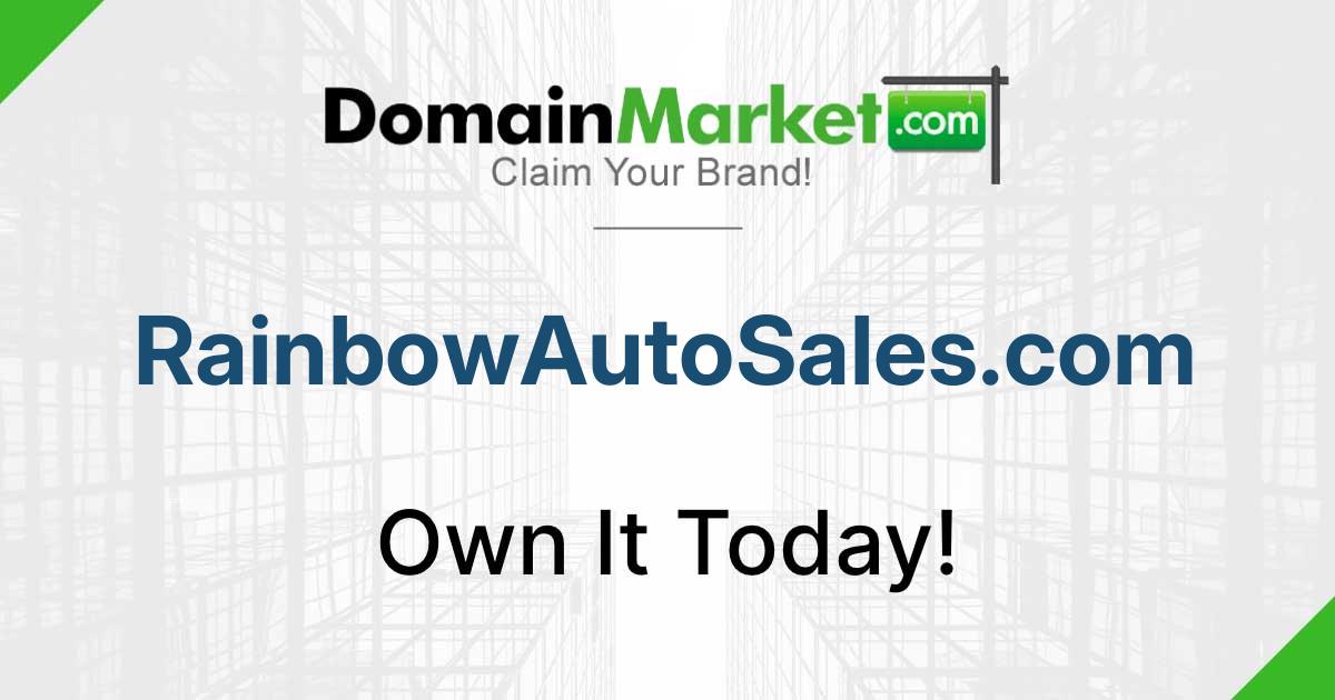 RainbowAutoSales.com - Automotive Domains for Sale - Buy Premium Car ...
