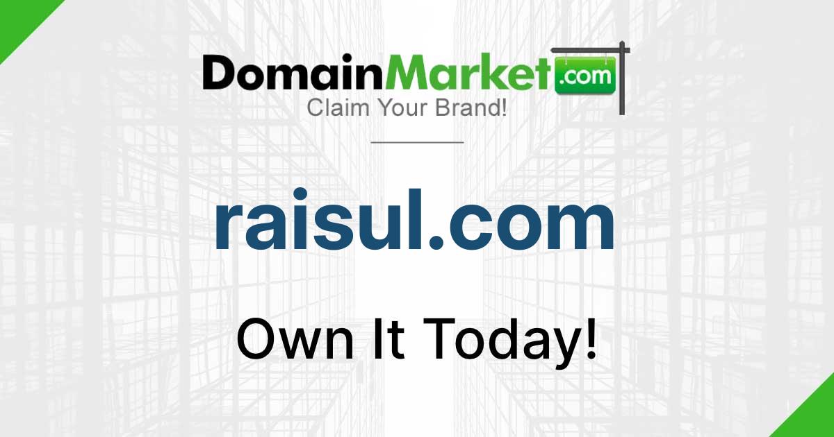 raisul.com - Personal Domains for Sale - Buy Premium Individual ...