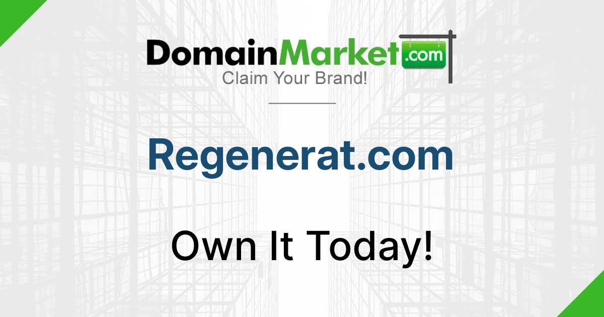 Regenerat.com - Health Domains for Sale - Buy Premium Healthcare Domain ...