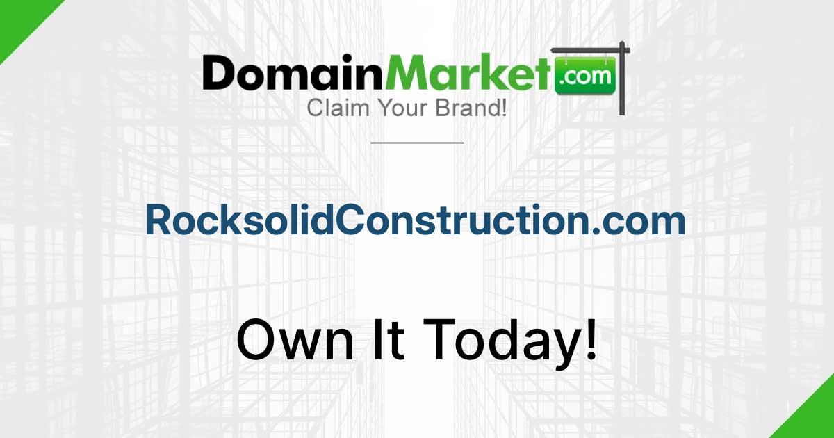 RockSolidConstruction.com - Construction and Building Domain for Sale