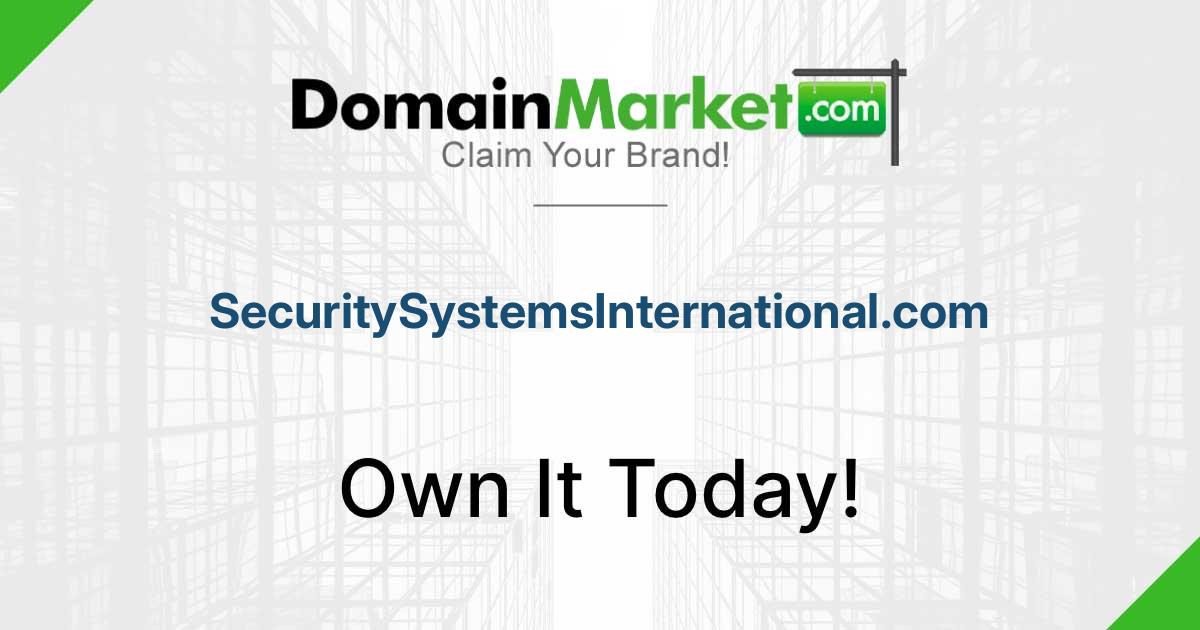 SecuritySystemsInternational.com - Security Domains for Sale - Buy ...