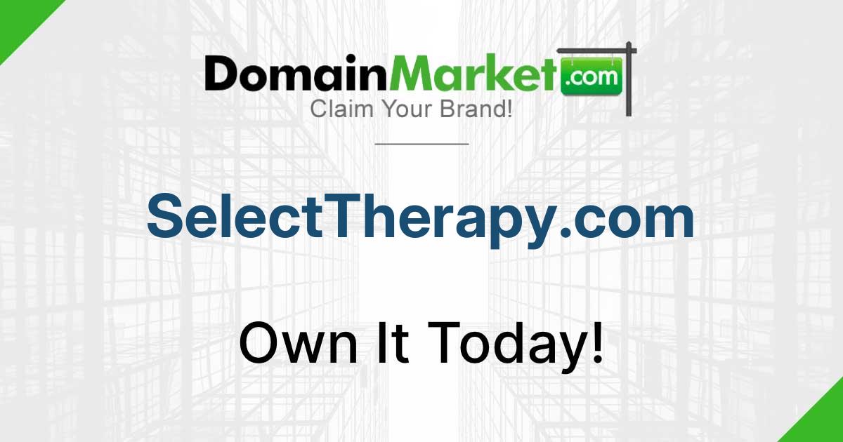 SelectTherapy.com - Health Domains for Sale - Buy Premium Healthcare ...