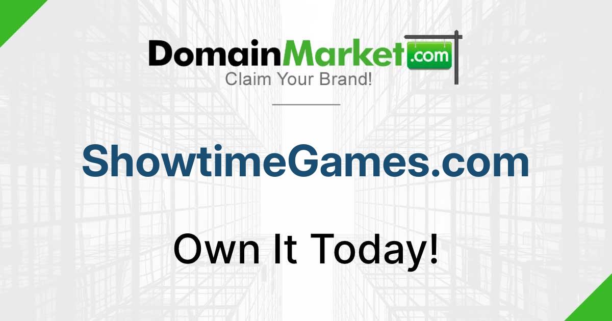 ShowtimeGames.com - Entertainment Domains for Sale - Buy Premium Media ...