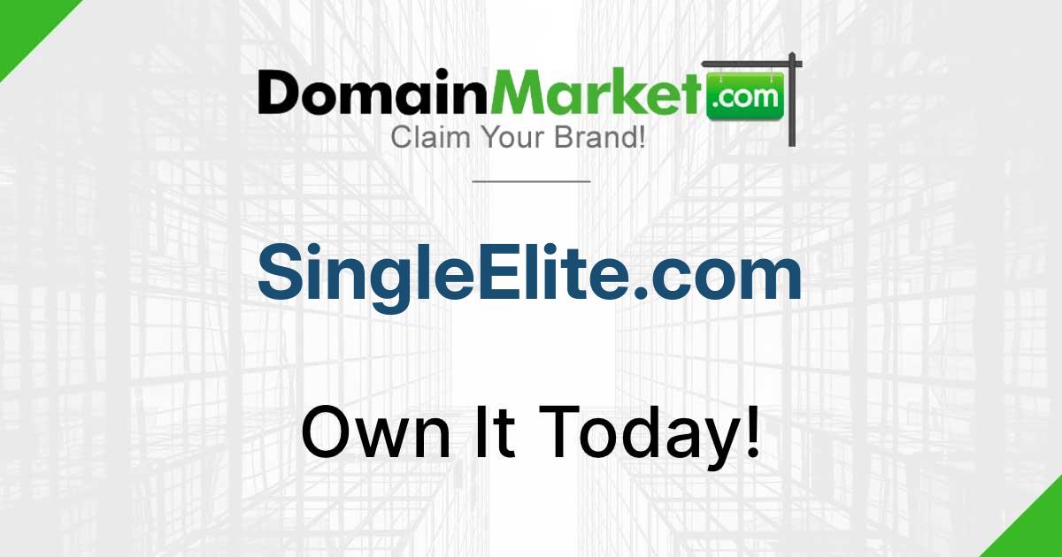 SingleElite.com - Dating Domains for Sale - Buy Premium Relationship ...