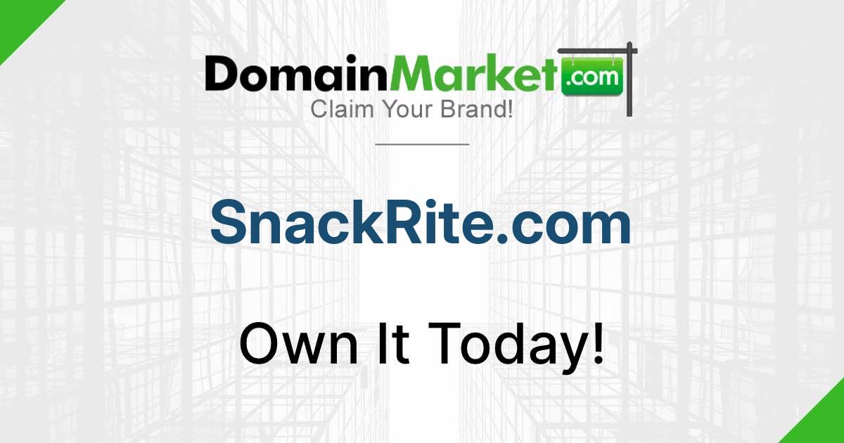 SnackRite.com - Premium Domain for Sale. Call 888-694-6735.