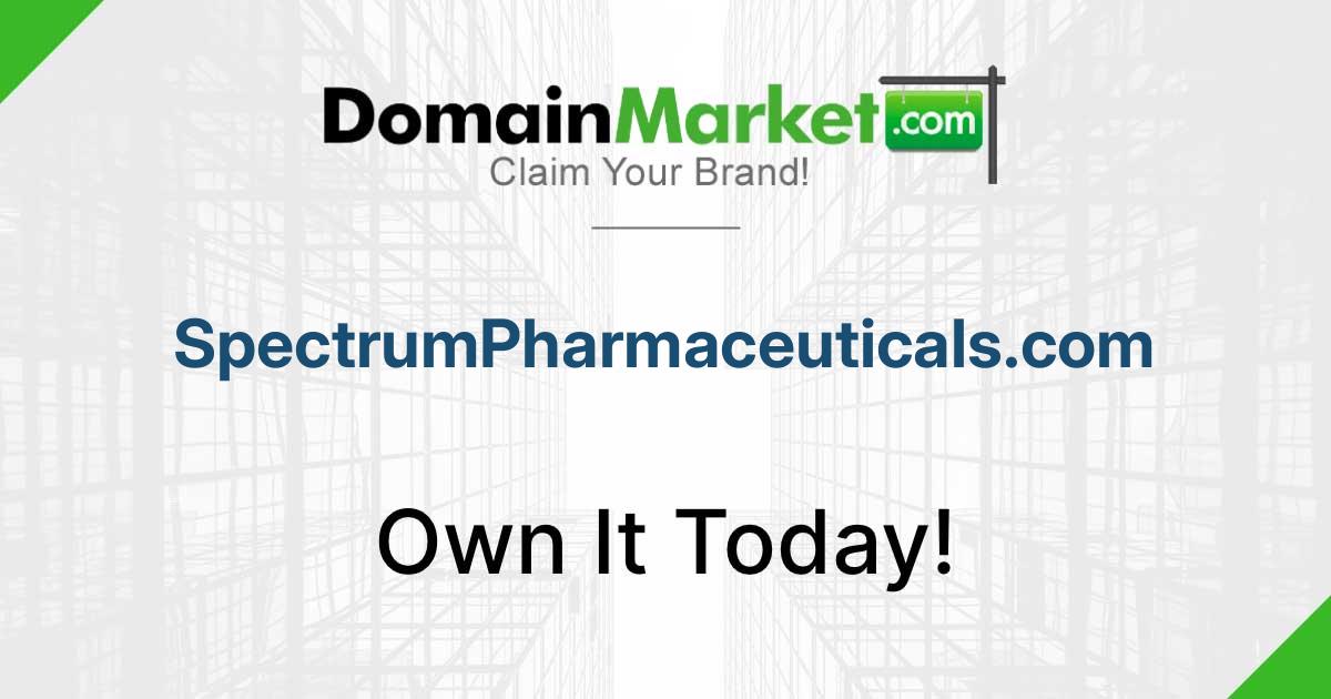 SpectrumPharmaceuticals.com - Pharmaceuticals Domain for Sale