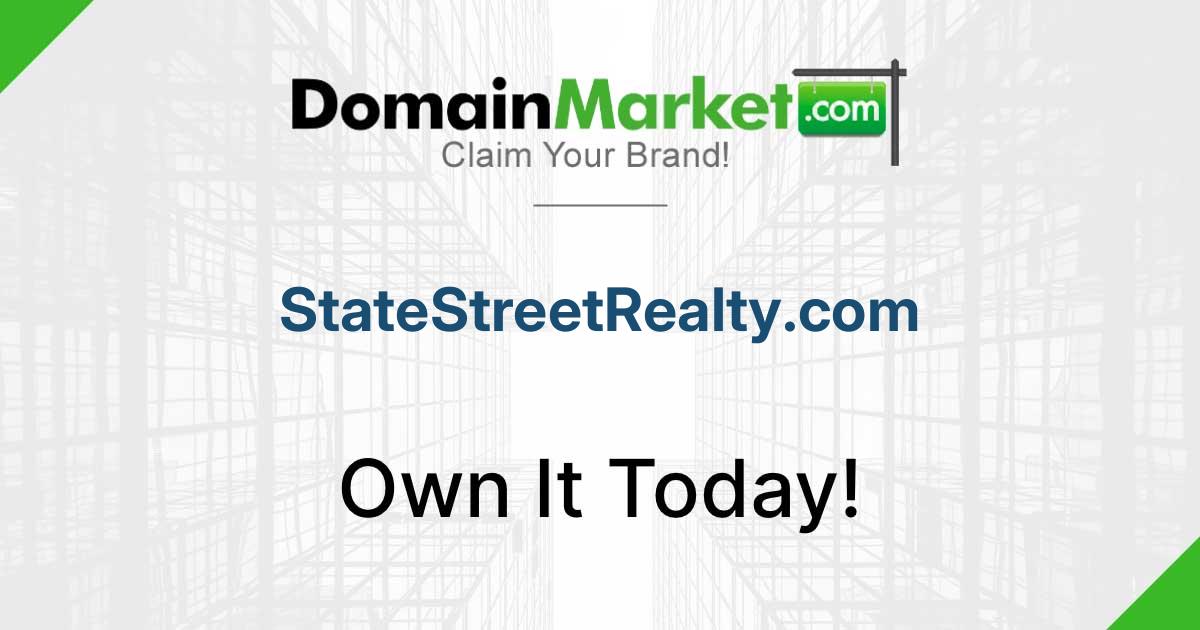 StateStreetRealty.com - Real Estate Domains for Sale - Buy Premium ...