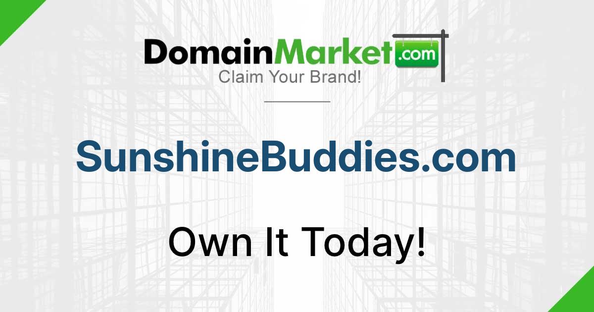 SunshineBuddies.com - Social Domains for Sale - Buy Premium Community ...