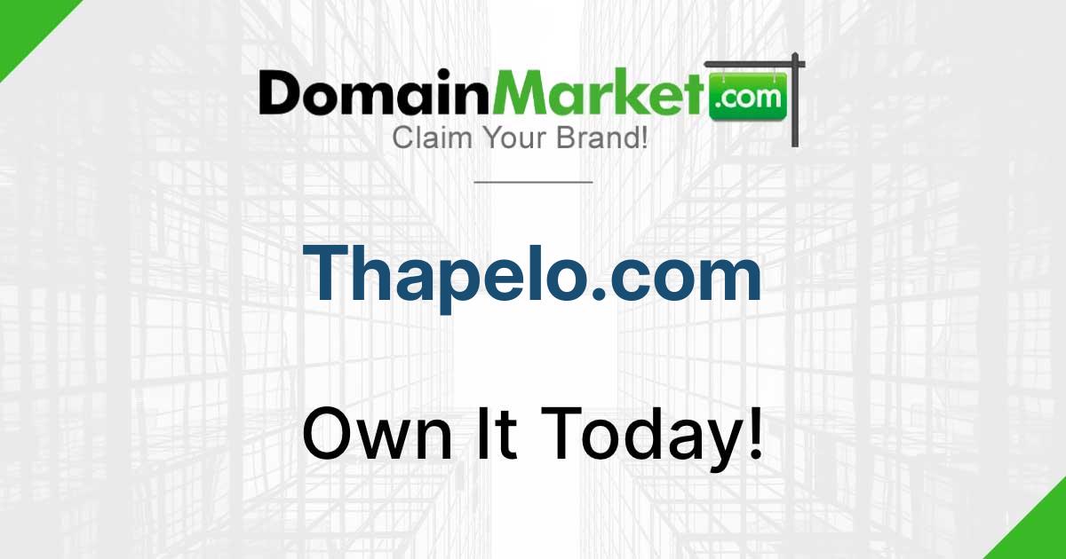 Thapelo.com - Personal Domains for Sale - Buy Premium Individual ...
