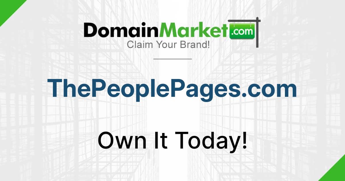 ThePeoplePages.com - Social Domains for Sale - Buy Premium Community ...