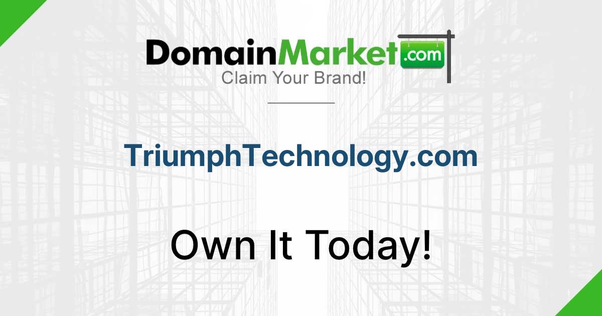 TriumphTechnology.com - Premium Domain for Sale. Call 888-694-6735.