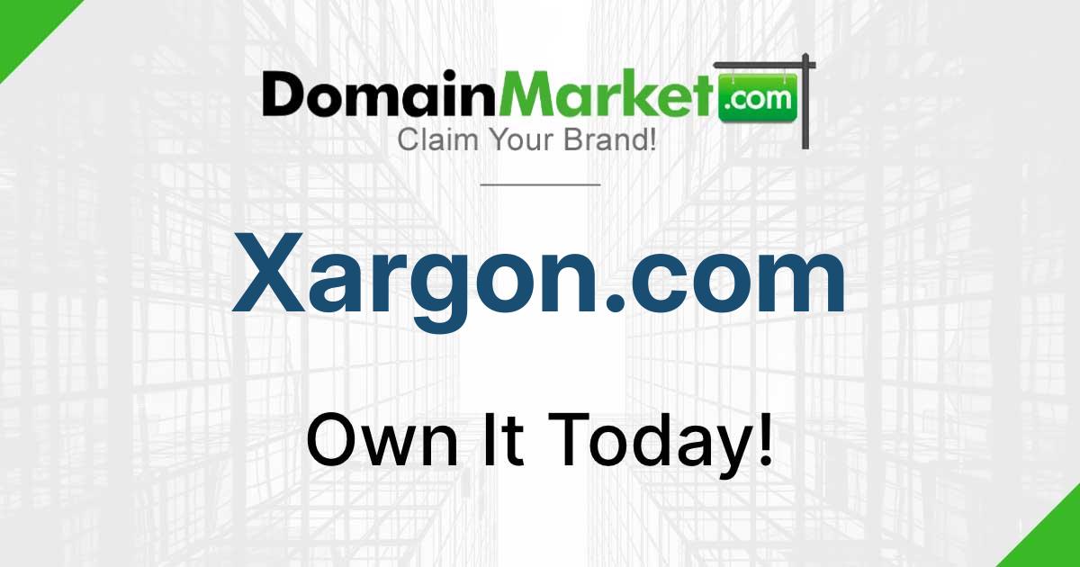 Xargon.com - Technology Domains for Sale - Buy Premium Tech ...
